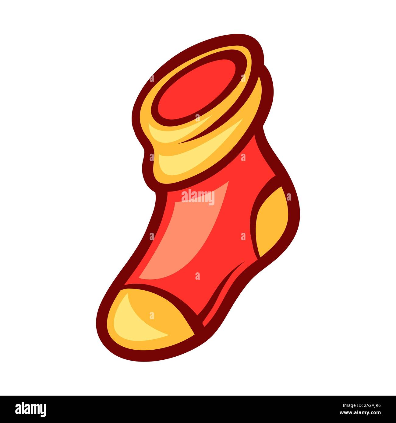 Red and white christmas stocking Stock Vector Images - Alamy