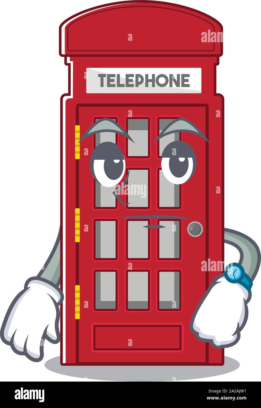 Waiting telephone booth isolated with the cartoon Stock Vector Image ...