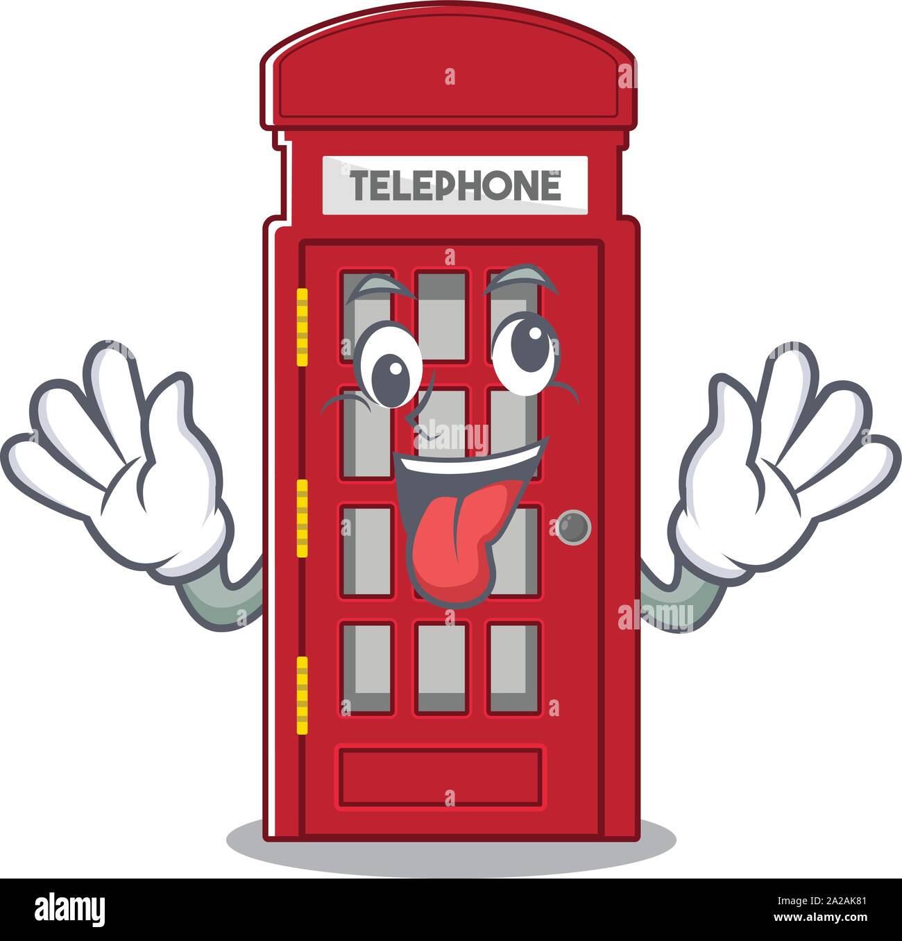 Crazy telephone booth isolated with the cartoon Stock Vector Image ...