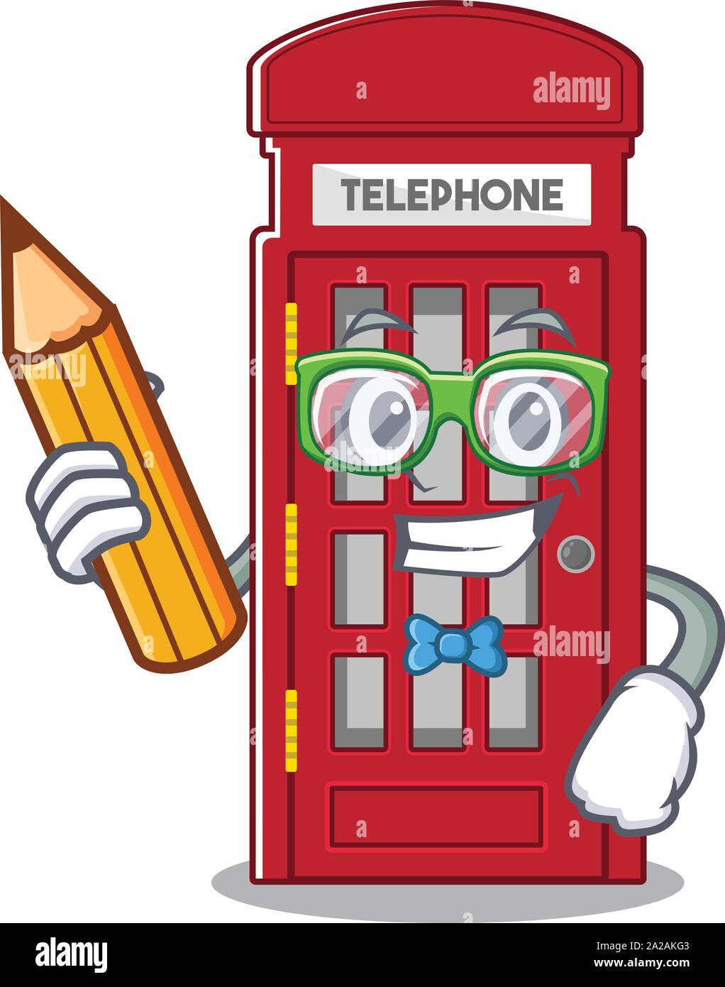 Student telephone booth on the roadside character Stock Vector Image ...