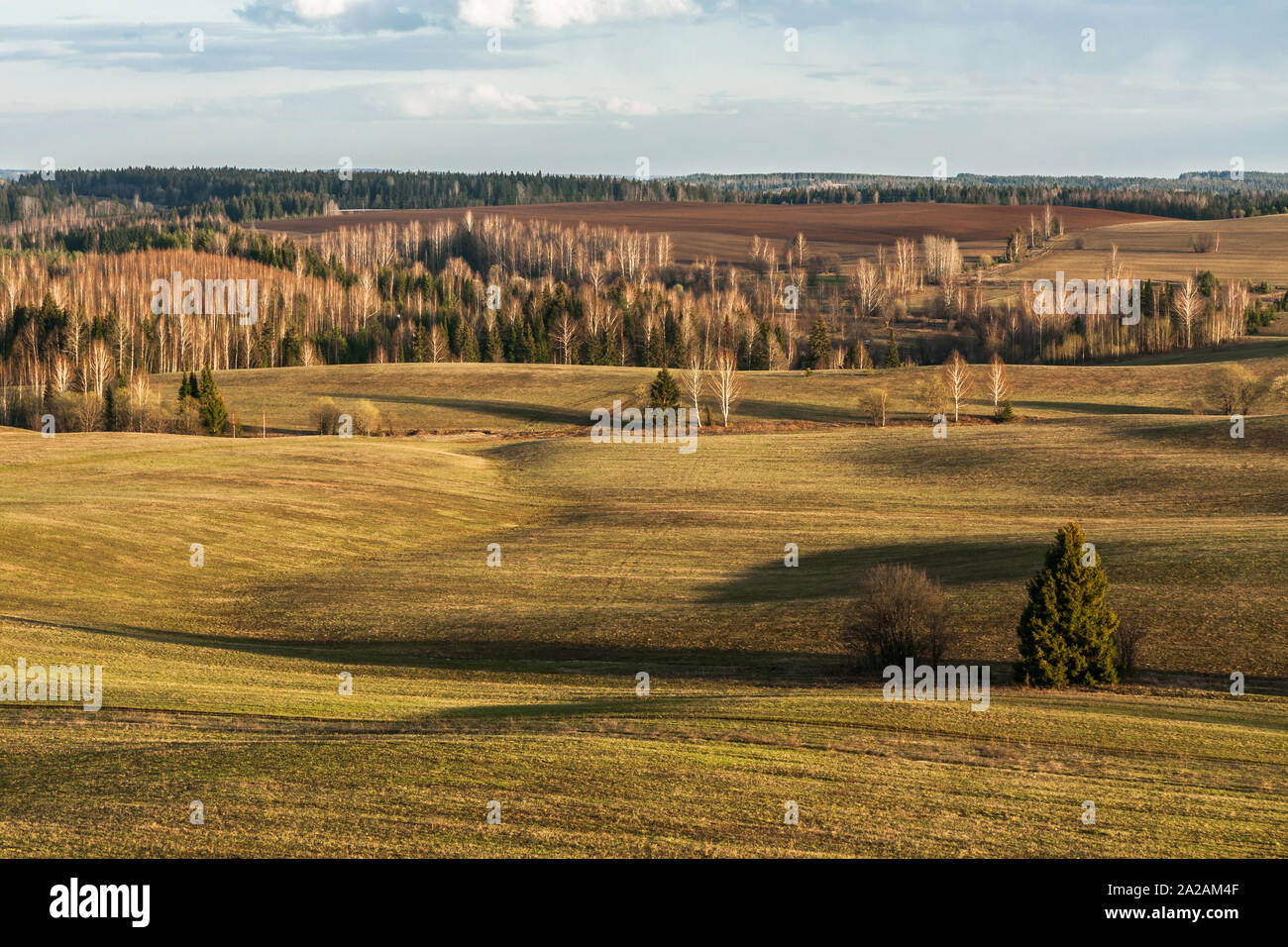 Russia spring landscape fields hi-res stock photography and images - Alamy