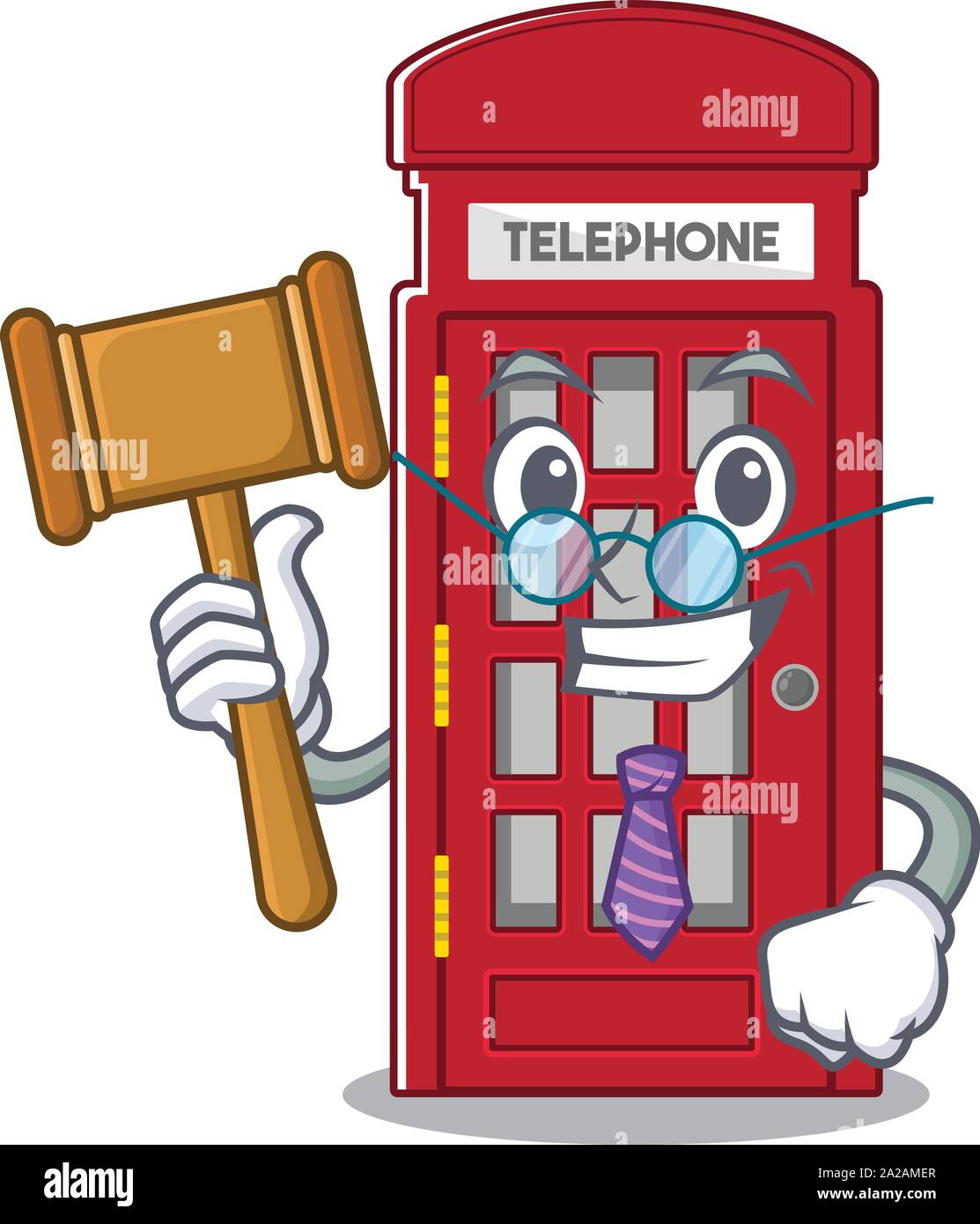 Judge telephone booth isolated with the cartoon Stock Vector Image ...