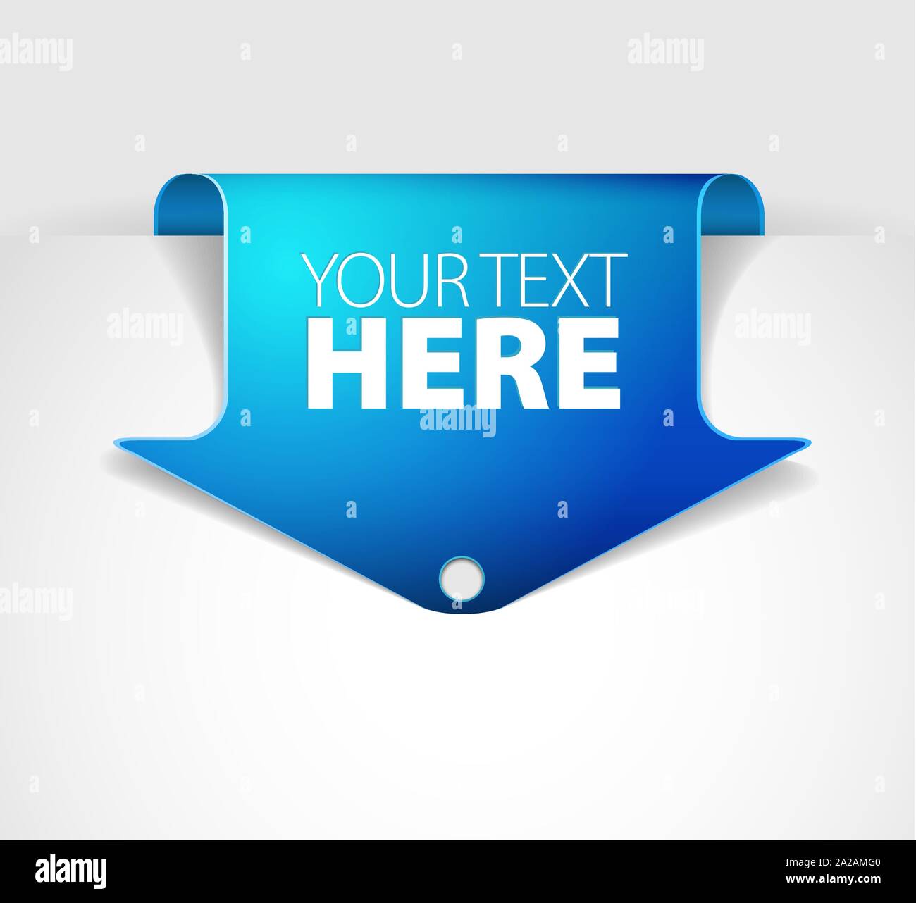 blue arrow bookmark - arrow pointing at the content Stock Vector Image ...