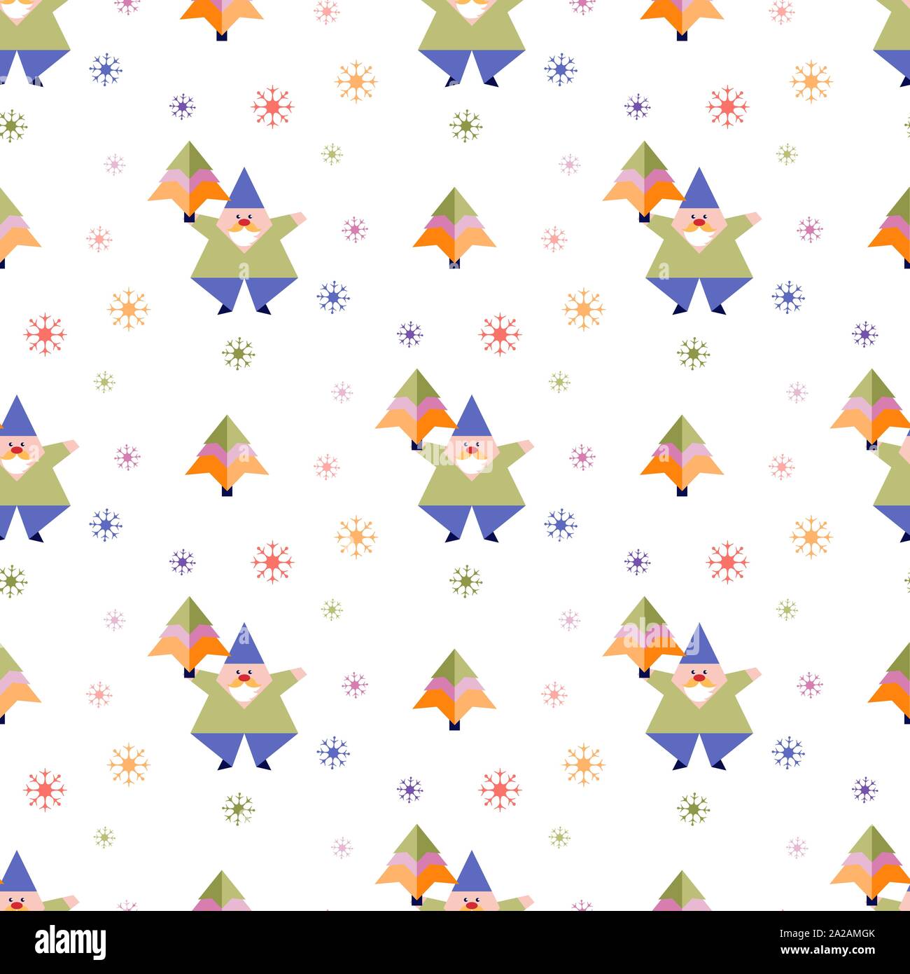 Happy new year 2020, Merry Christmas. Vector seamless pattern with ...