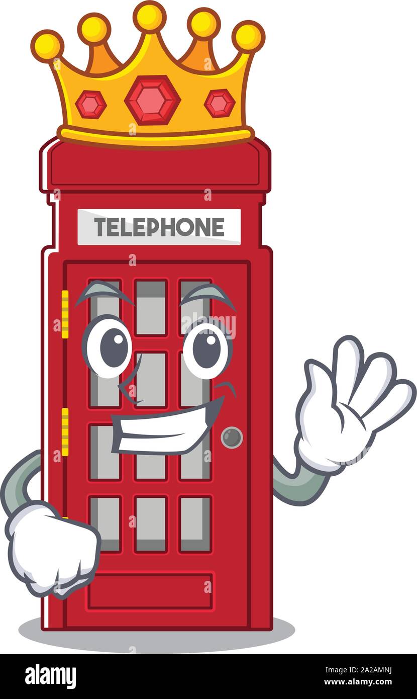 King telephone booth isolated with the cartoon Stock Vector Image & Art ...