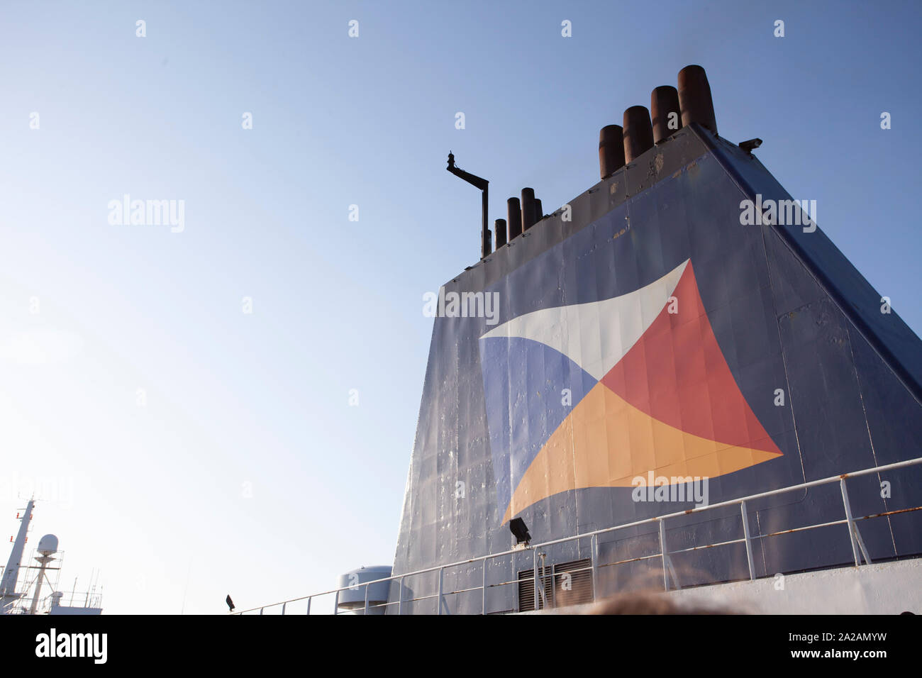 Funnel logo cruise ship travel tourist passenger hi-res stock ...