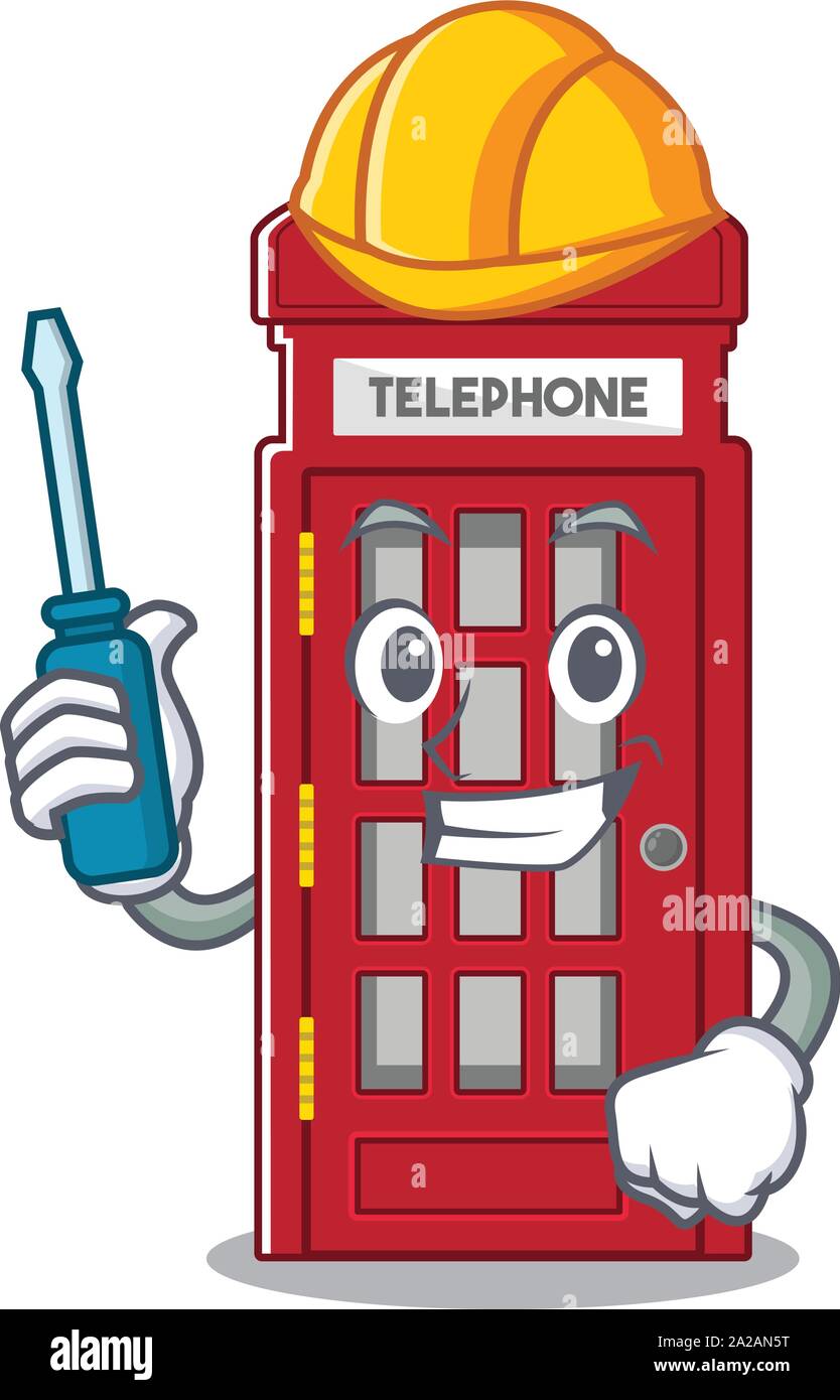 Automotive telephone booth isolated with the cartoon Stock Vector Image ...