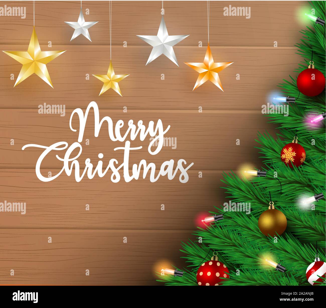 Christmas vector background template. Merry christmas text in empty ...