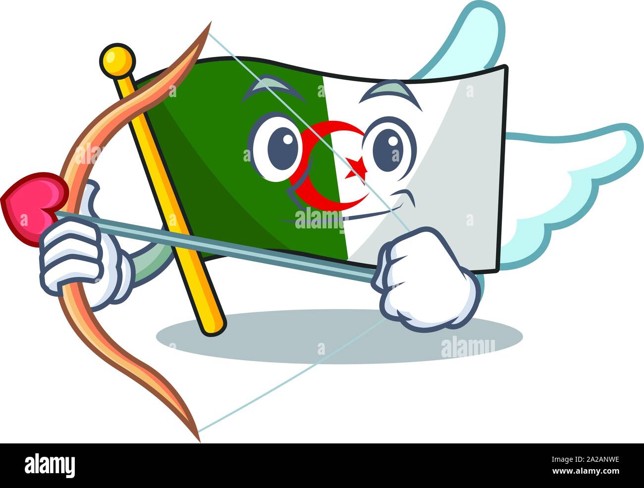 Cupid flag algeria cartoon isolated the mascot Stock Vector Image & Art ...