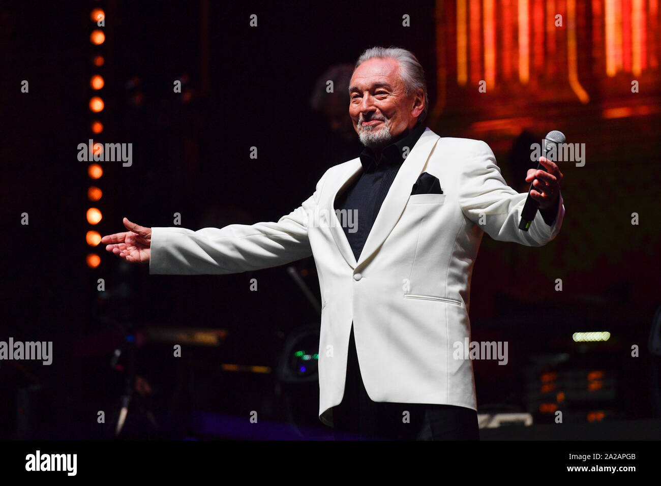 Czech famous singer Karel Gott performs during his concert with Boom ...