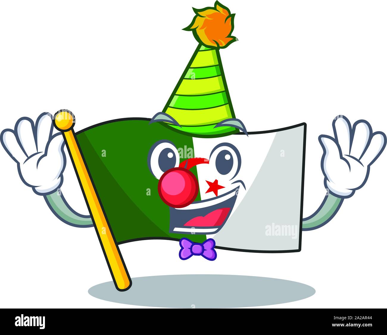 Clown flag algeria are stored mascot bag Stock Vector Image & Art - Alamy