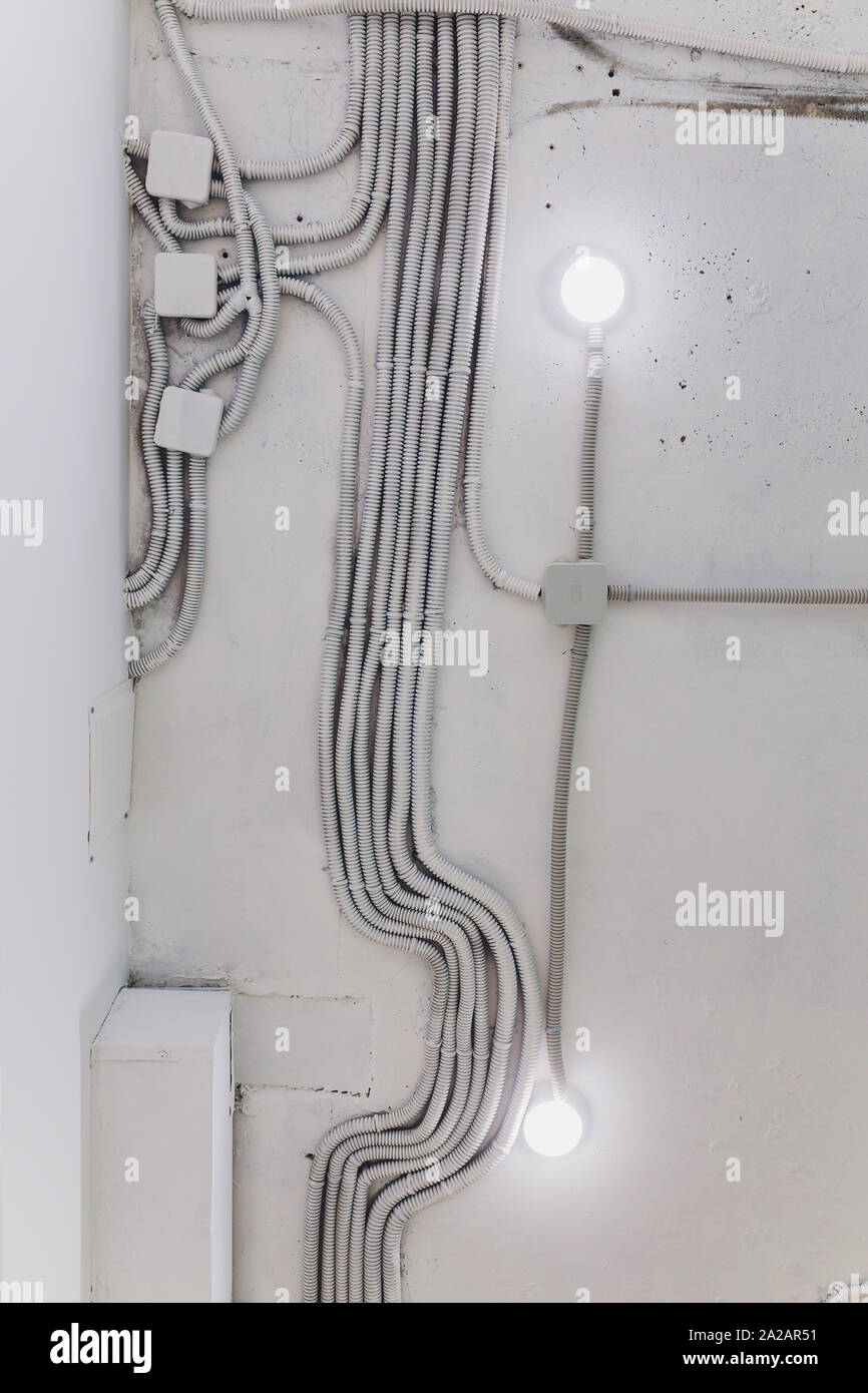 background of used electrical wires at collection center Stock Photo ...