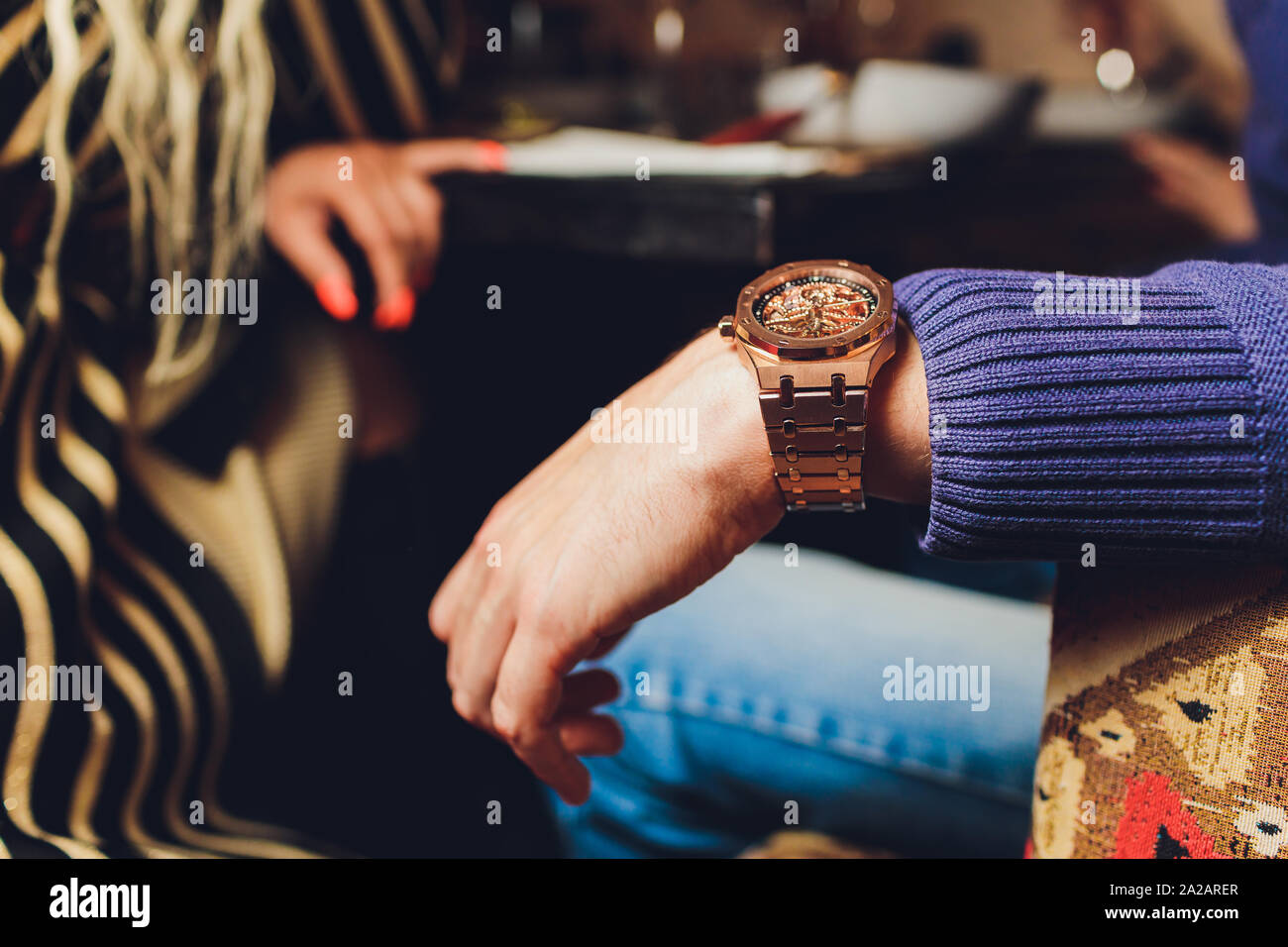 Confident with their choice. Part of young women with perfect legs ...