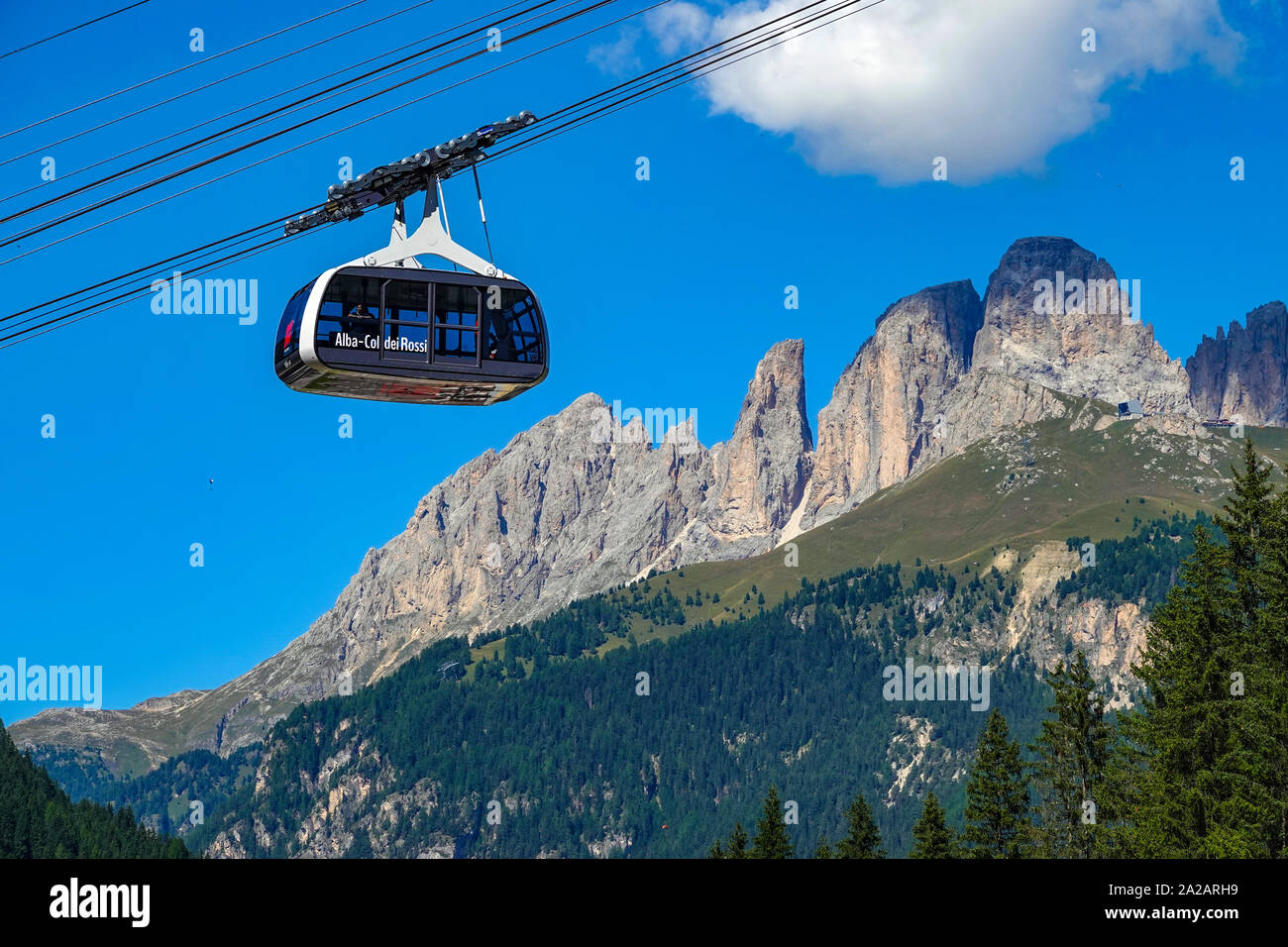 Cable car Alba-Col dei Rossi, The Italian Dolomites around Canazei, Sud ...