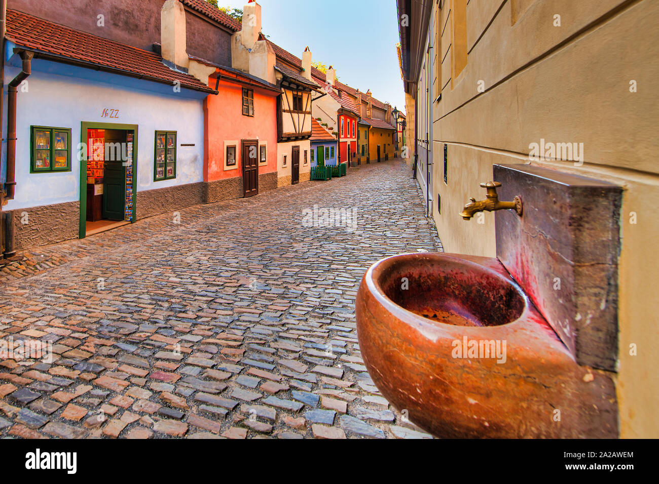 Prague, Czech Republic - 4 September 2019: The Golden Lane of Prague ...