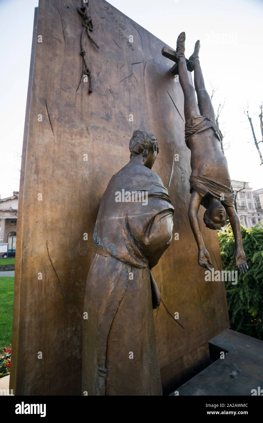 Monument to the Partisan by sculptor Giacomo Manzù, Piazza Matteotti ...