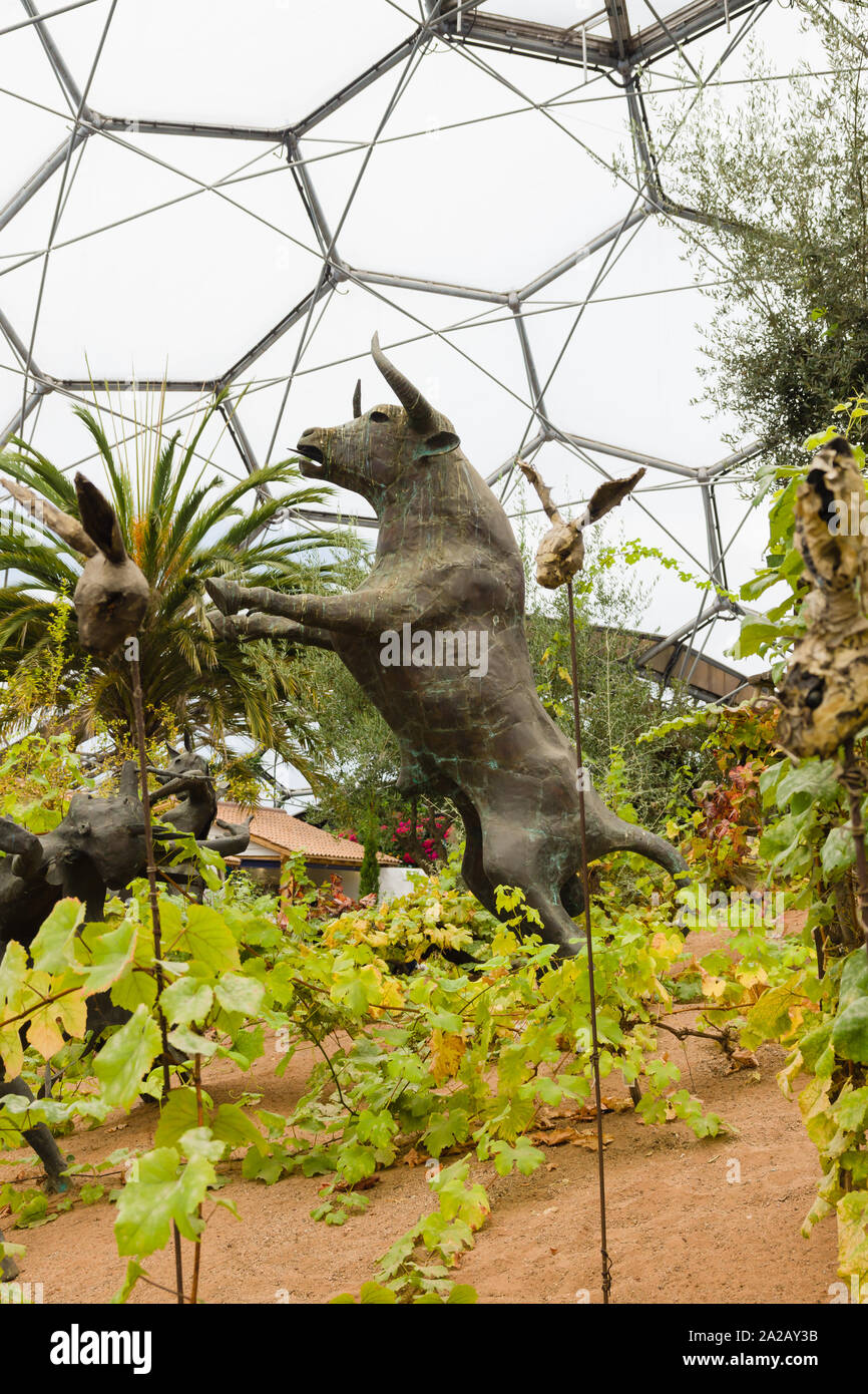 The Rites of Dionysus sculpture of the Maenads and bull by the artist ...