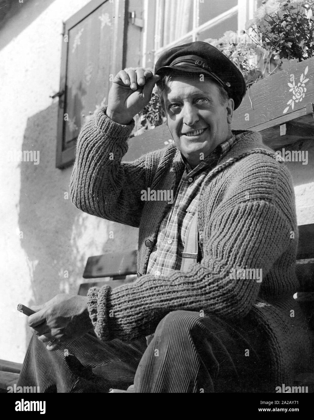 Hans Albers (1891-1960), a German actor. The photo was taken in front ...