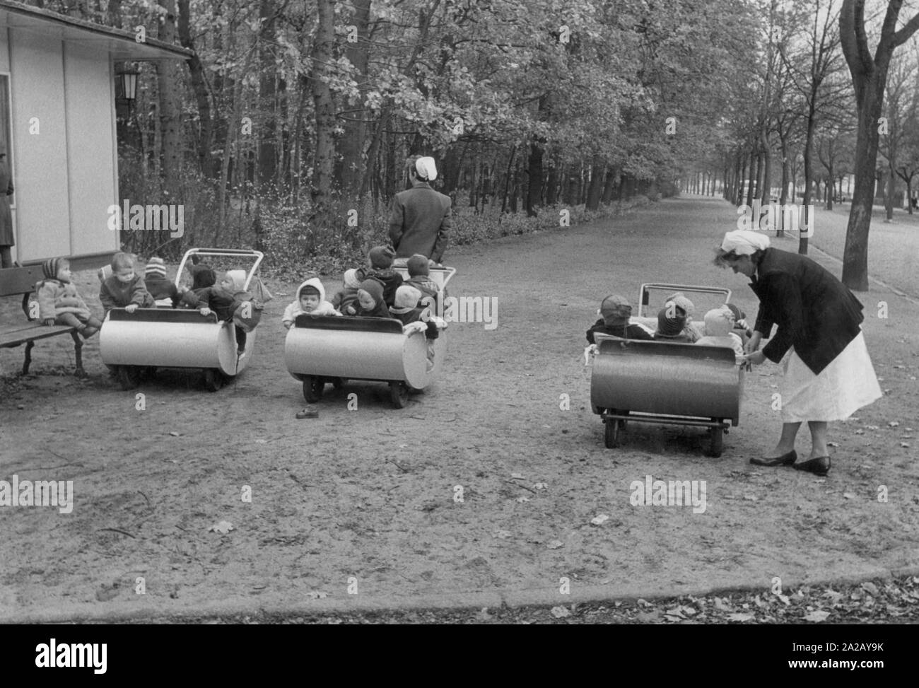 Two child care workers of a company kindergarten, so-called "baby ...
