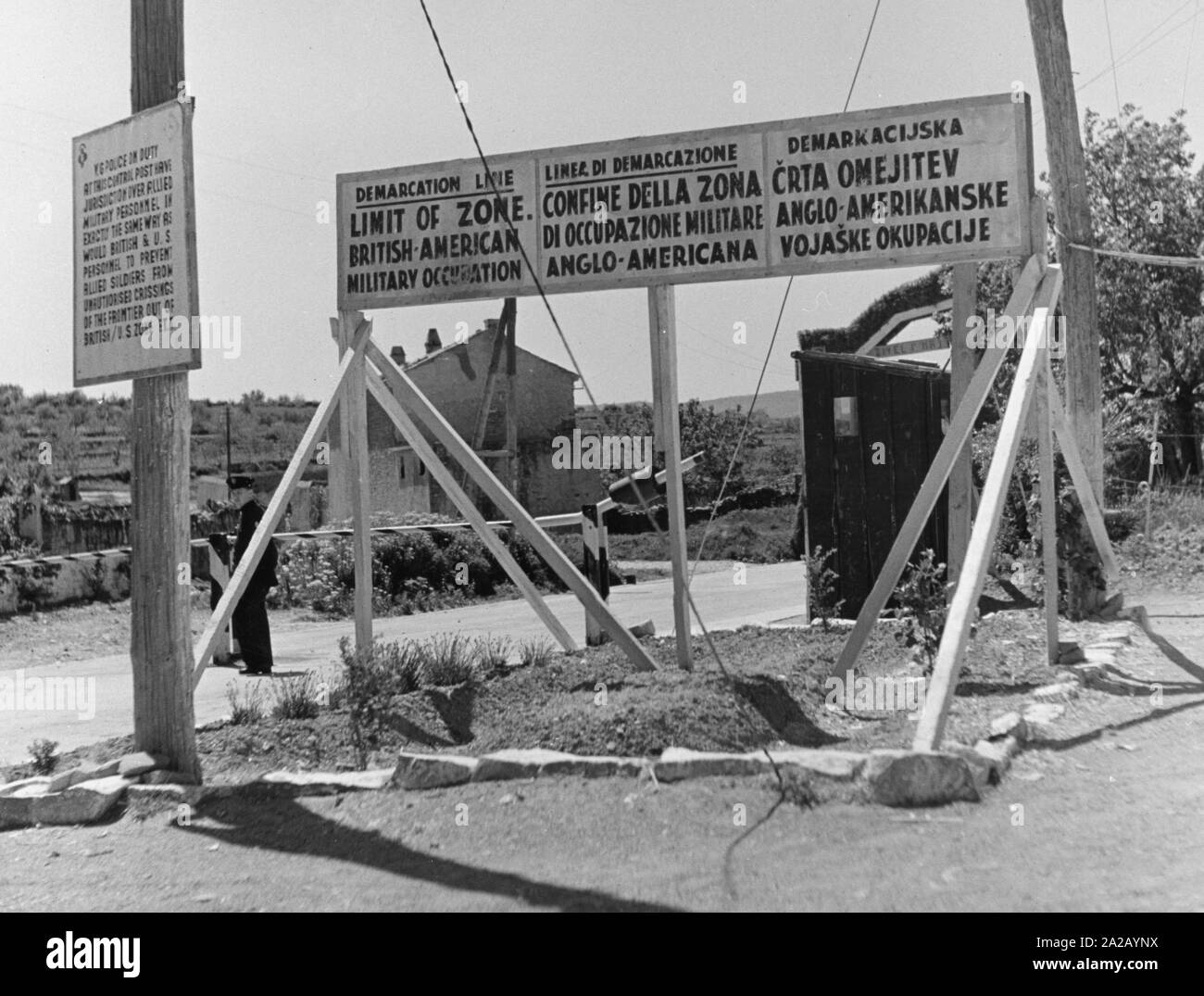 The picture shows the zone boundary that runs at Koper and is the ...