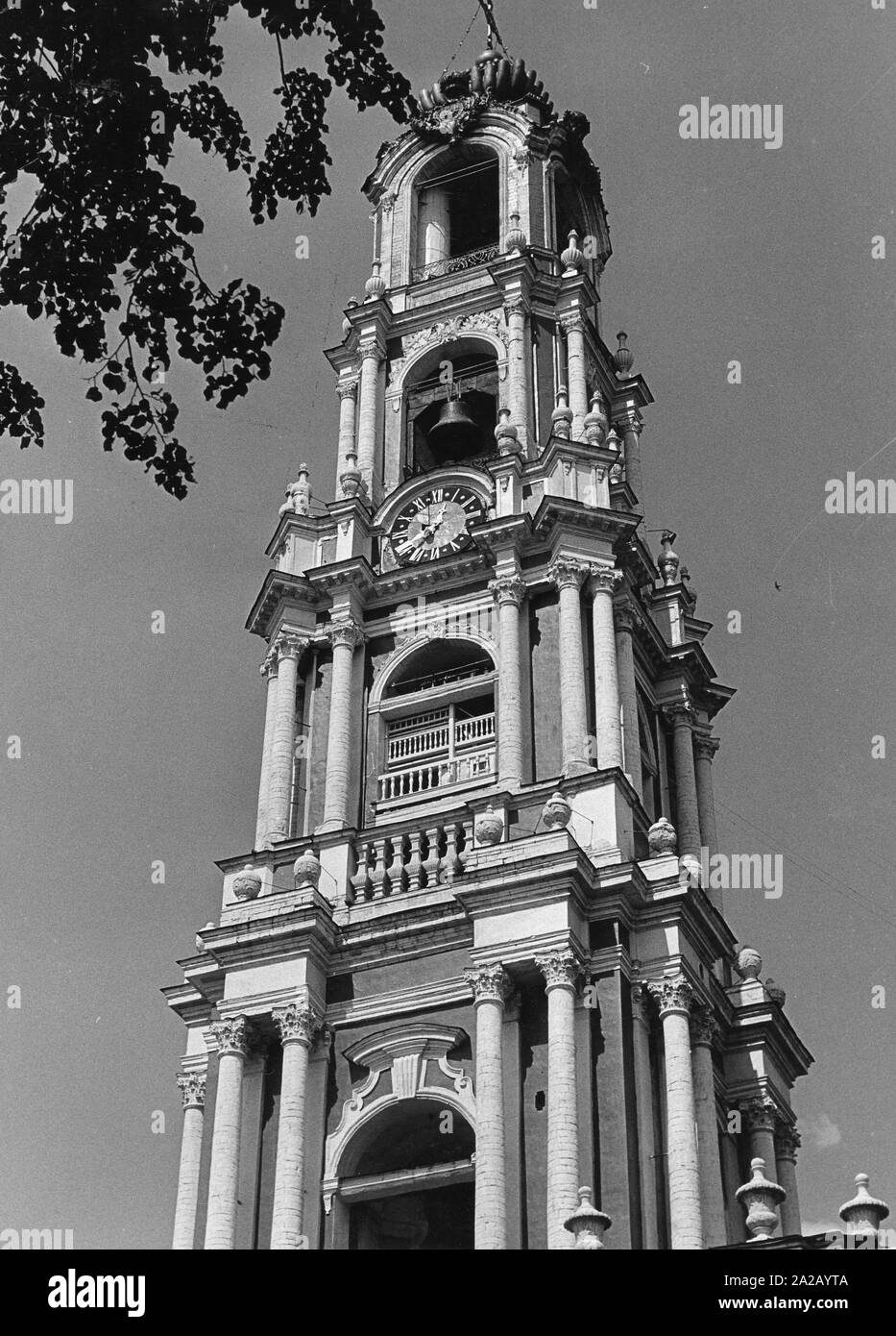 Clock tower monastery Black and White Stock Photos & Images - Alamy