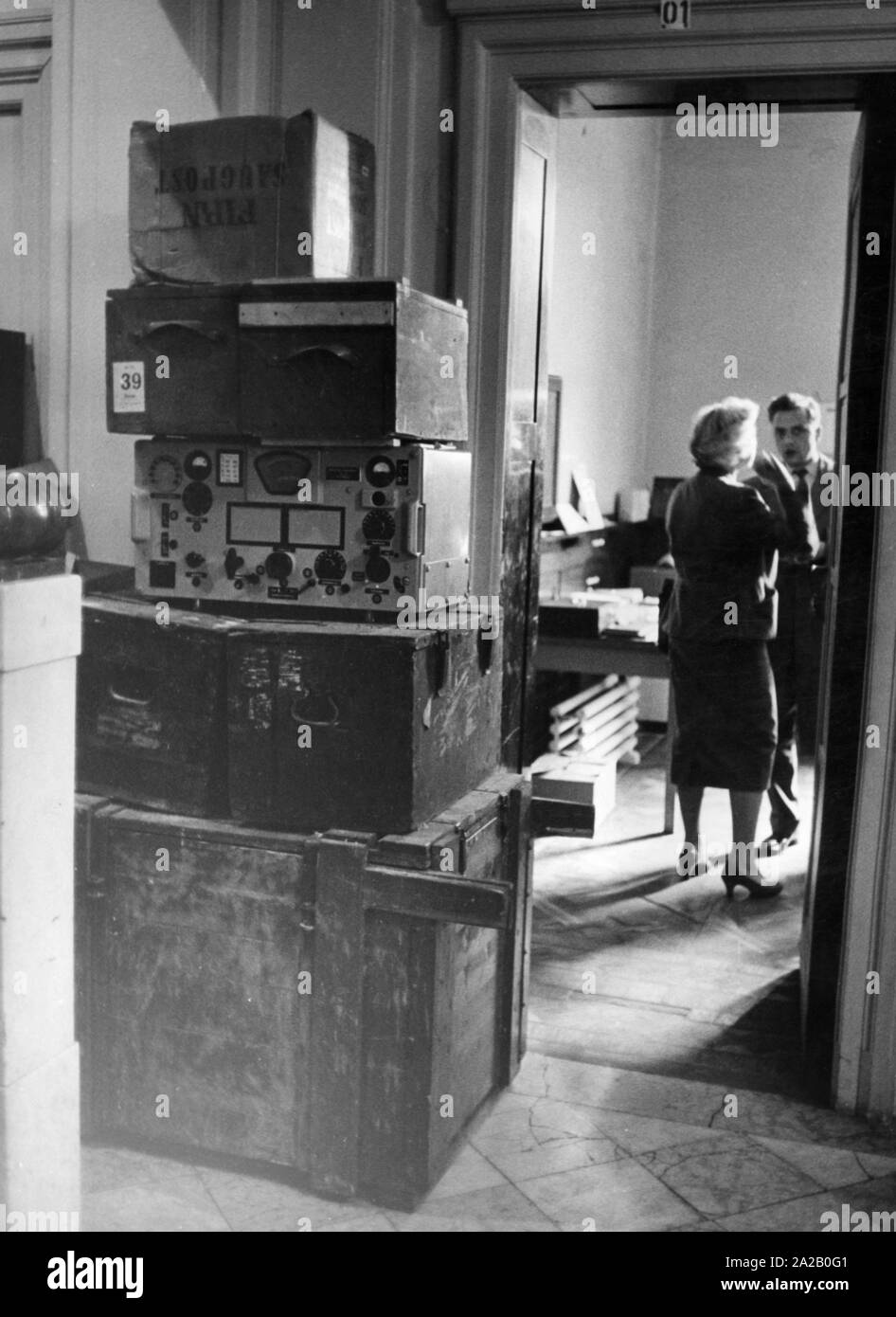 The picture shows the luggage of the staff of the German Embassy in a ...