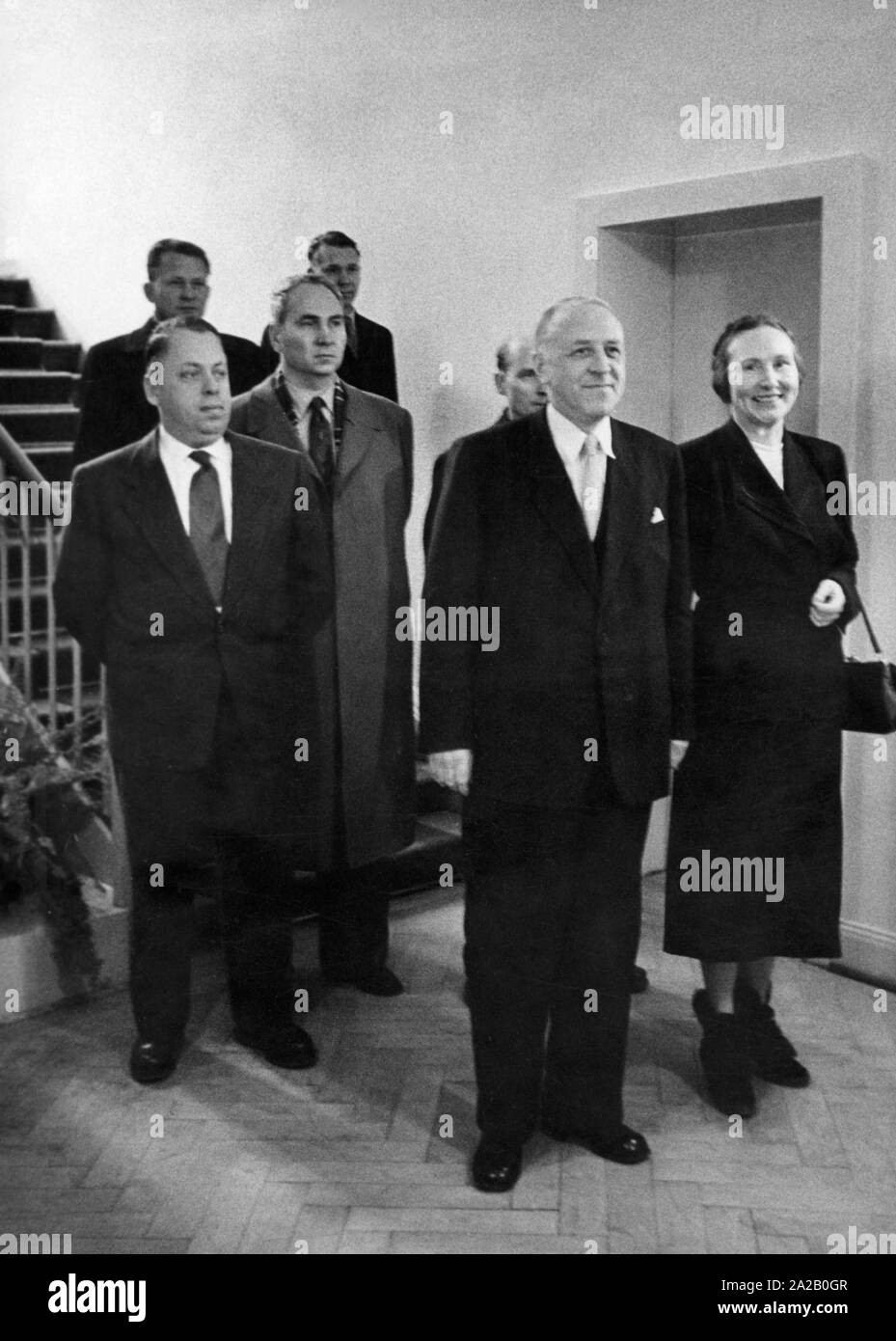 The new Soviet diplomats introduce themselves to the press in the Villa ...