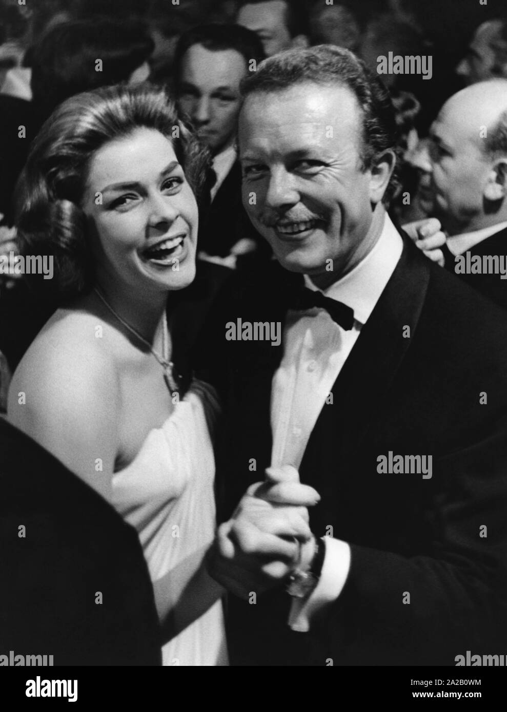 The Austrian actor Rudolf Lenz dances with a lady (undated photo Stock ...
