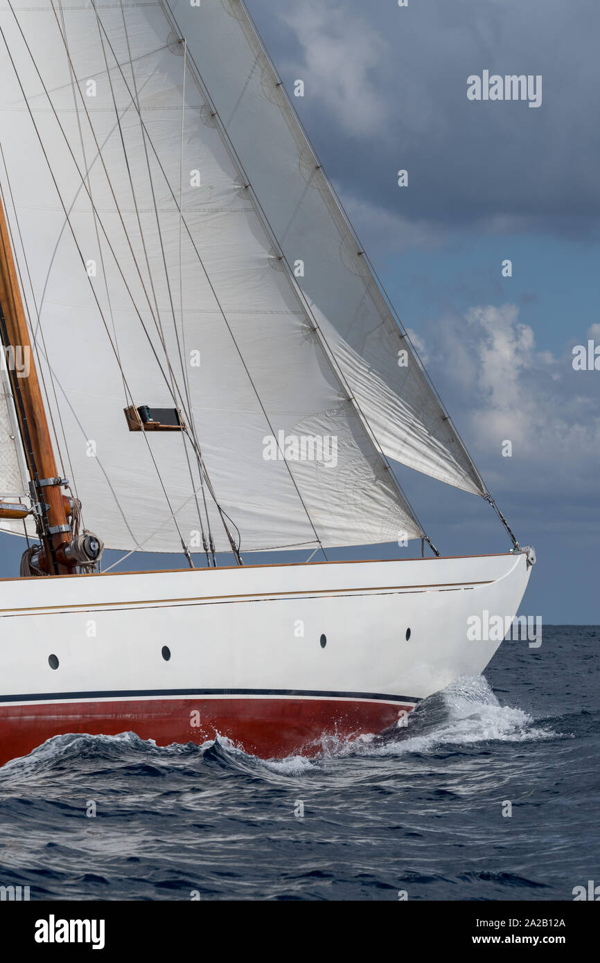 Sail yacht the old style Stock Photo - Alamy