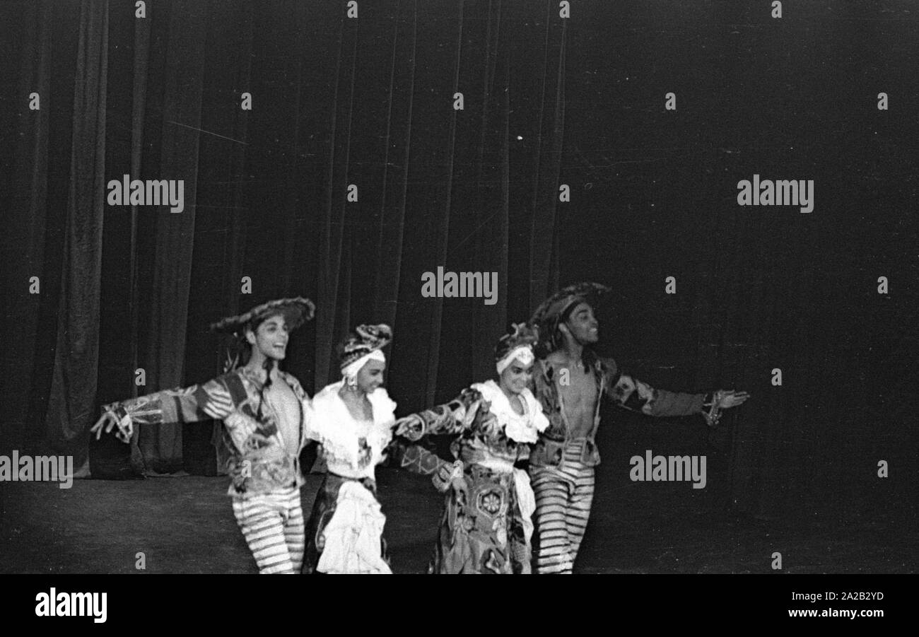 Performance of the dancer and choreographer Katherine Dunham and her ...