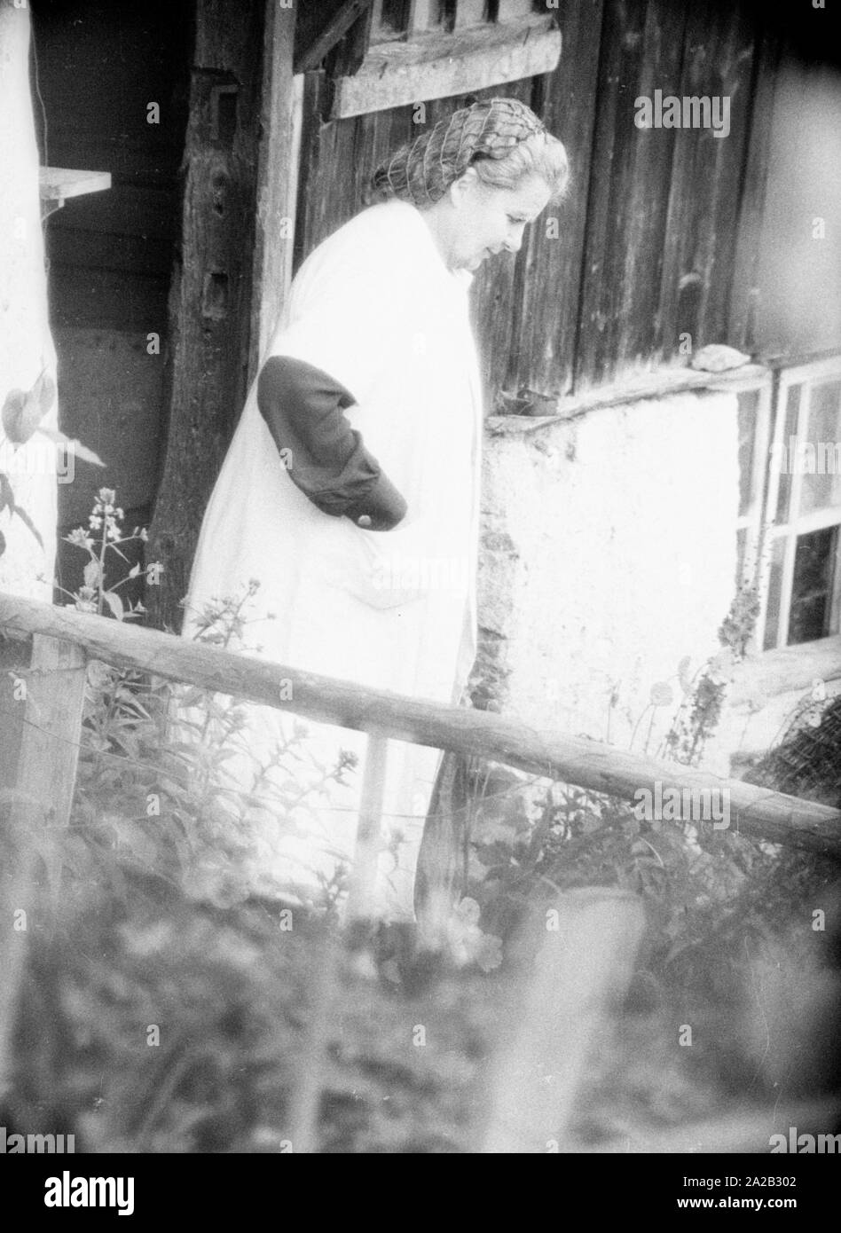 Photo of Ilse Hess, wife of war criminal Rudolf Hess, in front of her ...