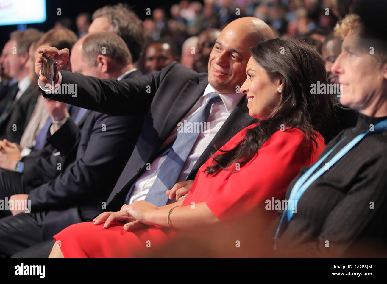 Chancellor of the Exchequer Sajid Javid and Home Secretary Priti Patel ...