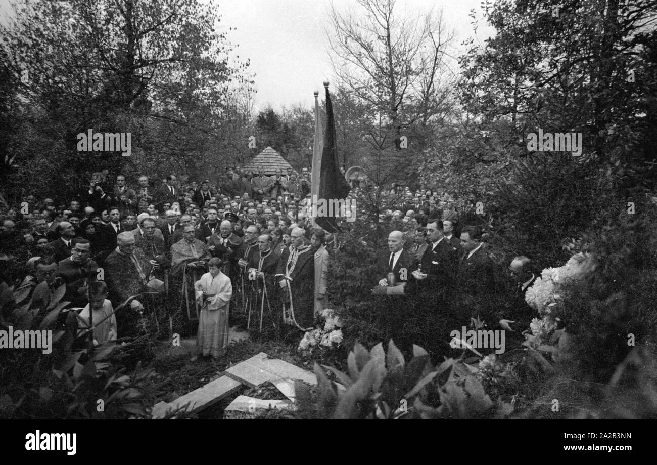 Funeral of the Ukrainian nationalist politician Stepan Bandera, who was ...