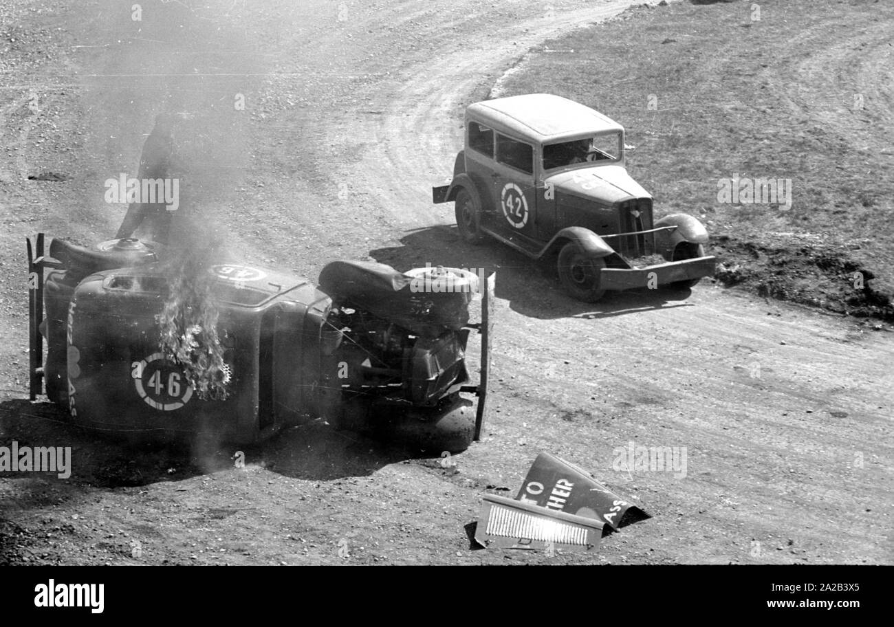 Vintage Race Car Crash