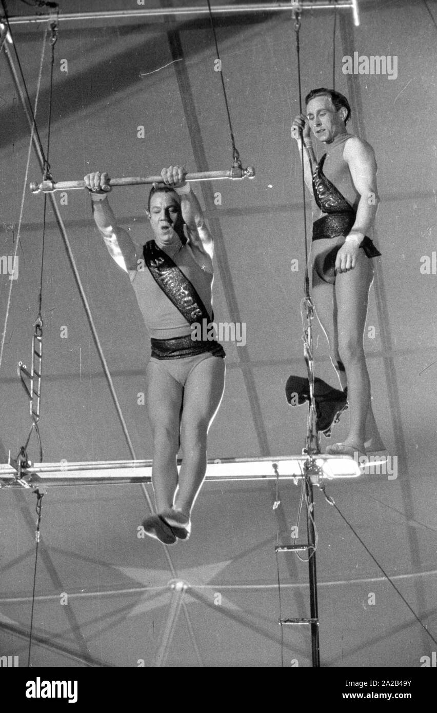 Shooting of the film "Koenig der Manege" with Rudolf Schock, Germaine ...