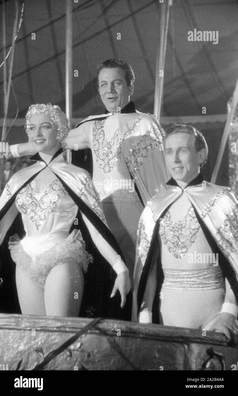 Shooting of the film "Koenig der Manege" with Rudolf Schock, Germaine ...