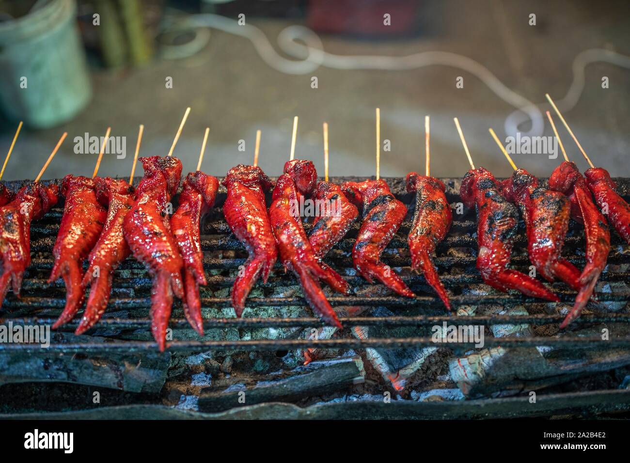Stall selling barbecue chicken wing hi-res stock photography and images ...