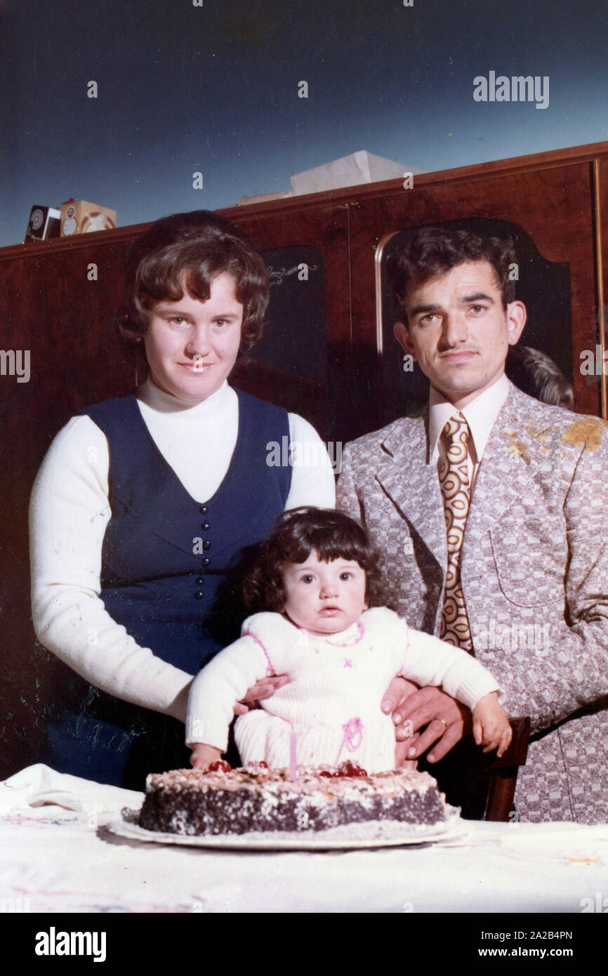 Italy, Casorezzo, Italian family, Crespi family 1975 Stock Photo - Alamy