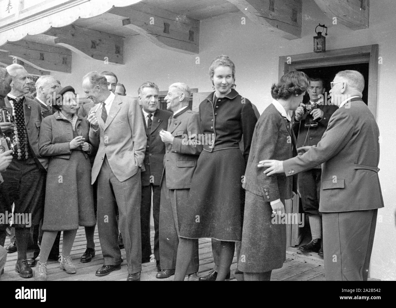 Excursion of the high nobility around Leopold III, then king of Belgium ...