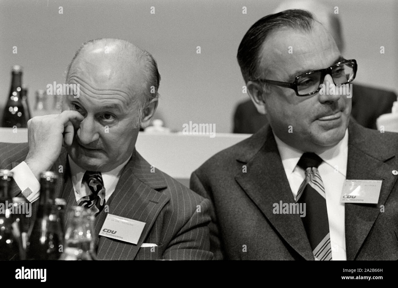 Germany. Hamburg. November 1973. CDU party congress in the Congress ...