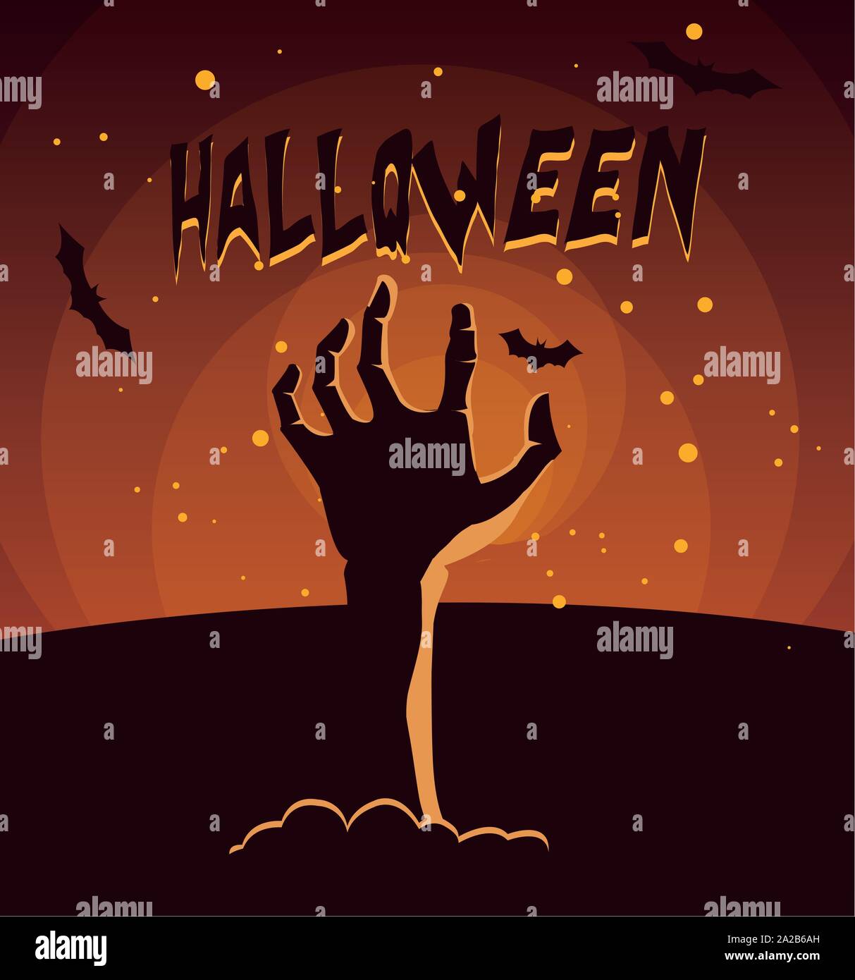 Zombie hand design, Halloween holiday horror scary celebration autumn ...