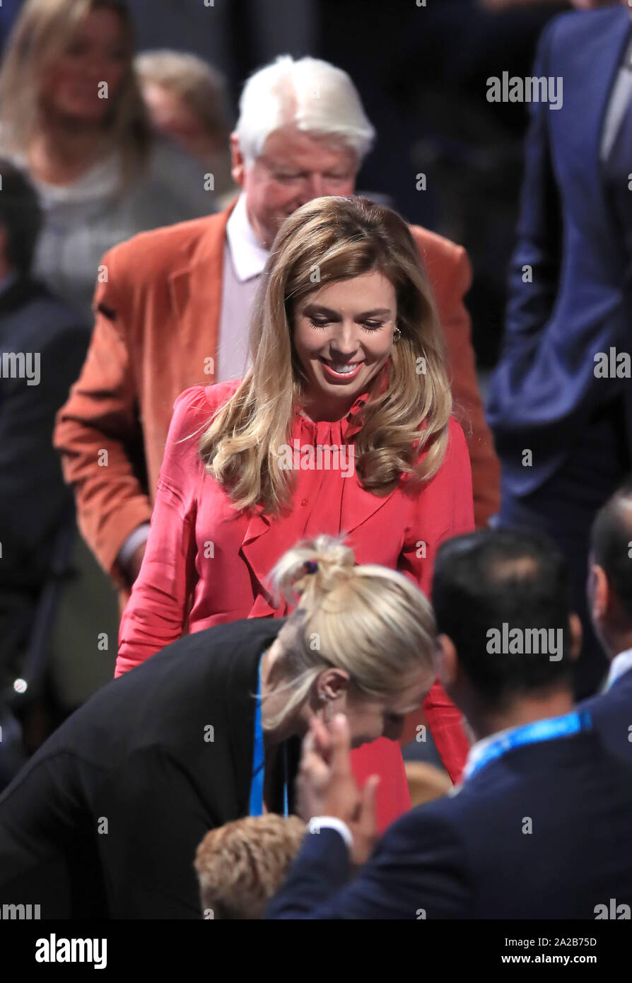 Carrie Symonds followed by Stanley Johnson, the father of Prime ...