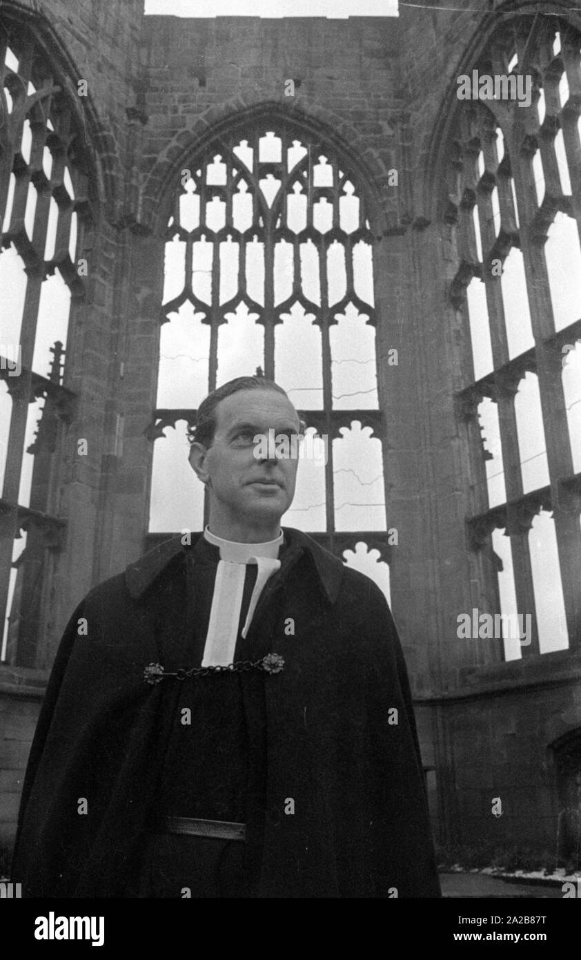Reverend Bill Williams, the pastor of the ruined St Michael's Cathedral ...