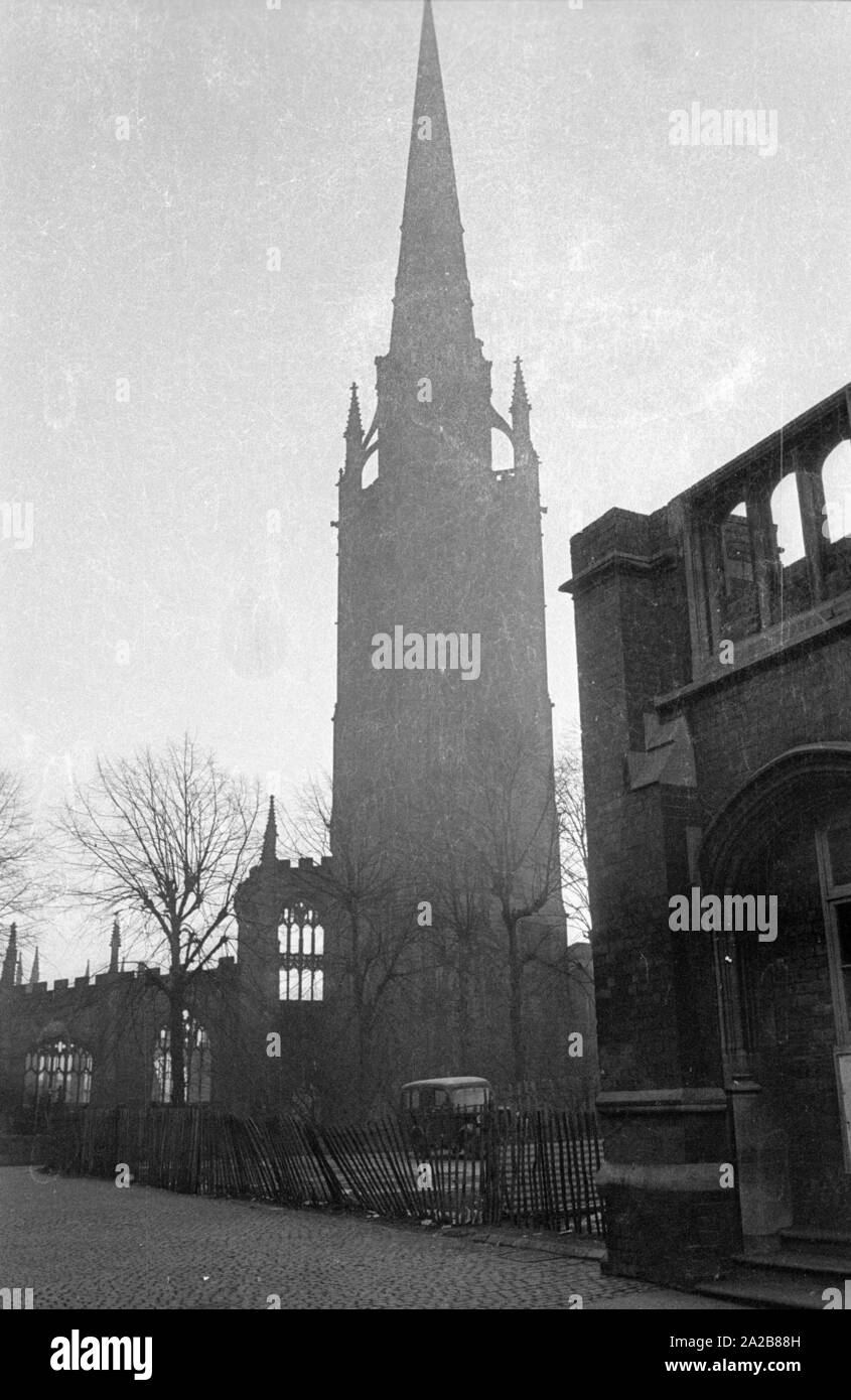 The ruin of St Michael's Cathedral destroyed in an air raid in World ...
