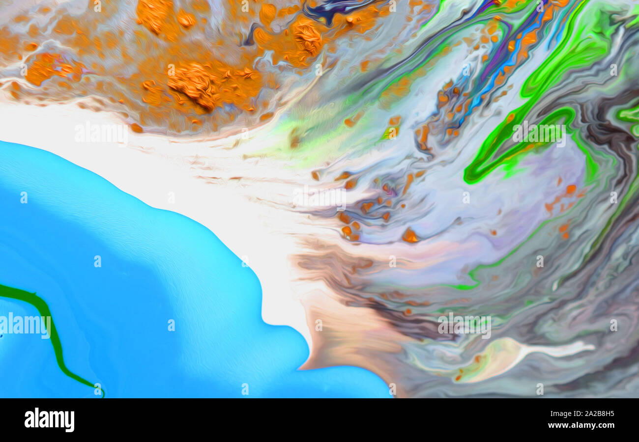 super liquid abstract background with oil painting streaks and ...