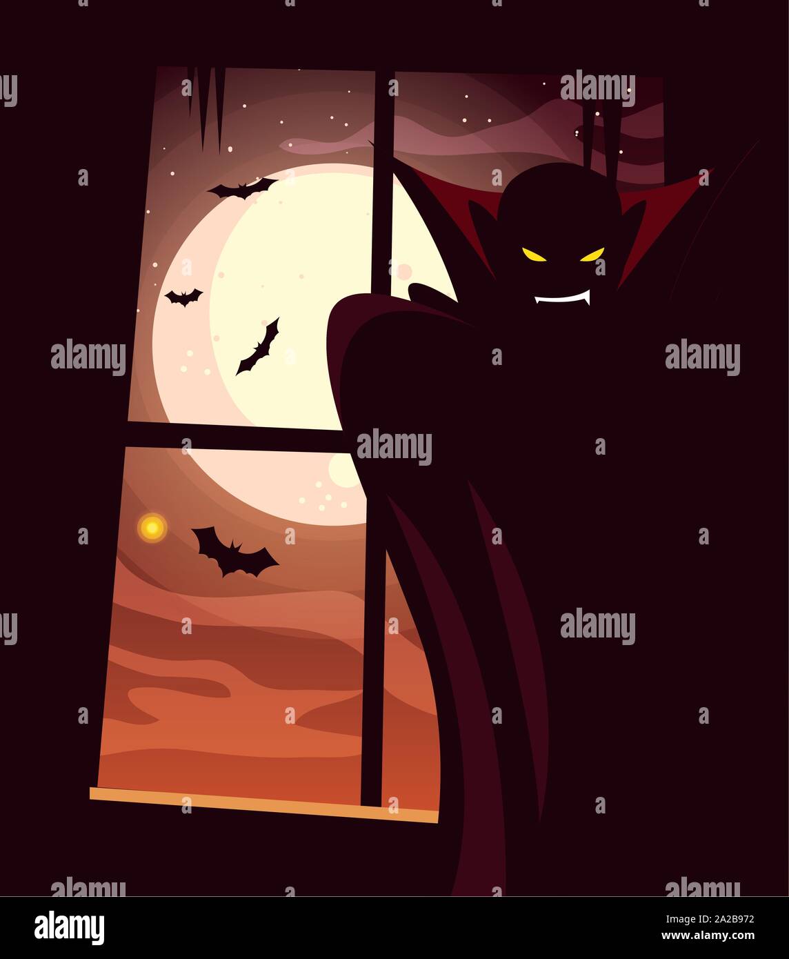 Vampire design, Halloween holiday horror scary celebration autumn dark ...