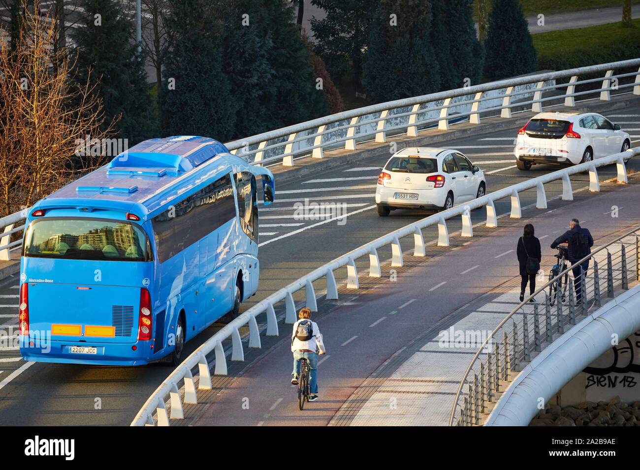 Car road pedestrian hi-res stock photography and images - Alamy