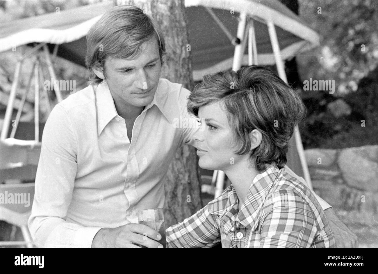 The German actress Uschi Glas and her life partner Count Max von ...