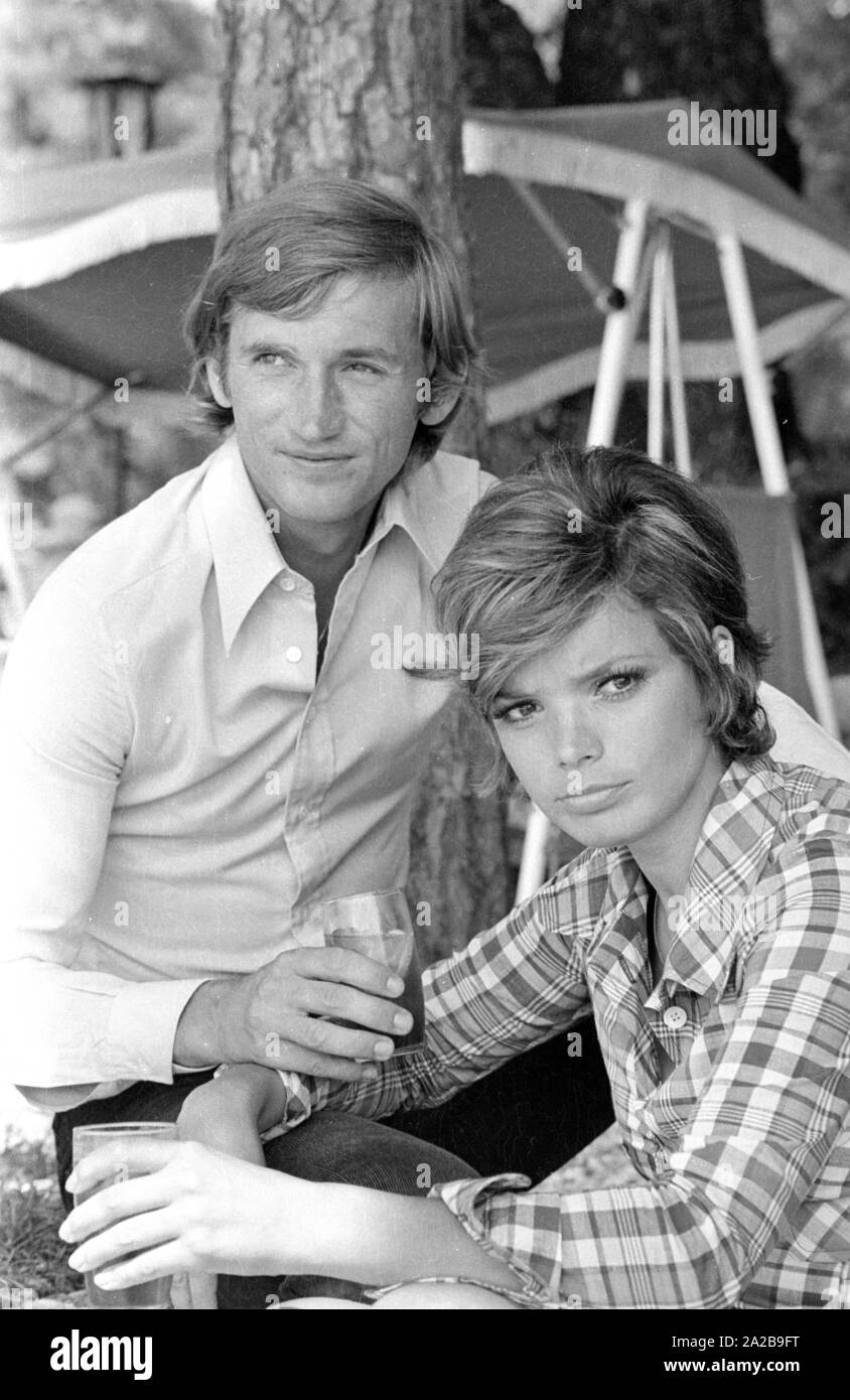 The German actress Uschi Glas and her life partner Count Max von ...