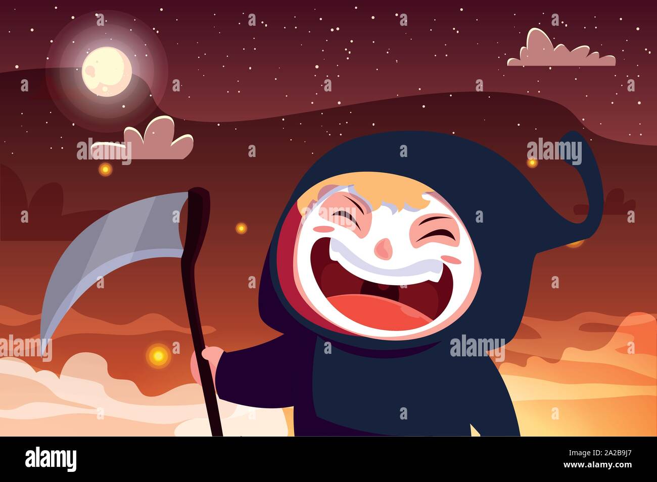 costumed child design, Halloween holiday horror scary celebration ...